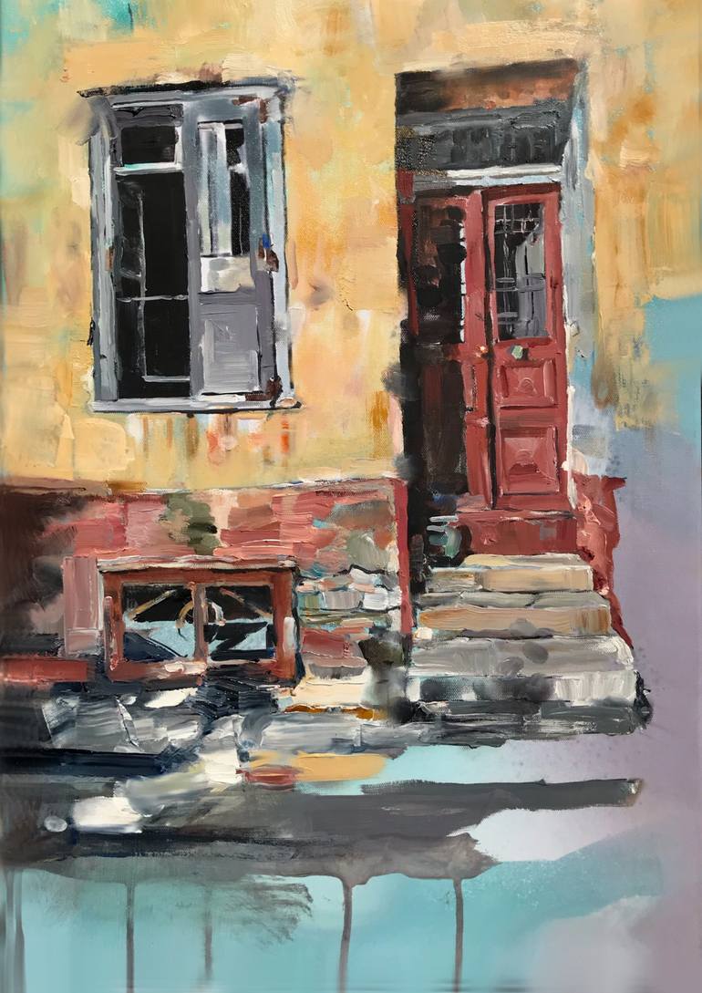Greek House Painting by Andrew Storey | Saatchi Art