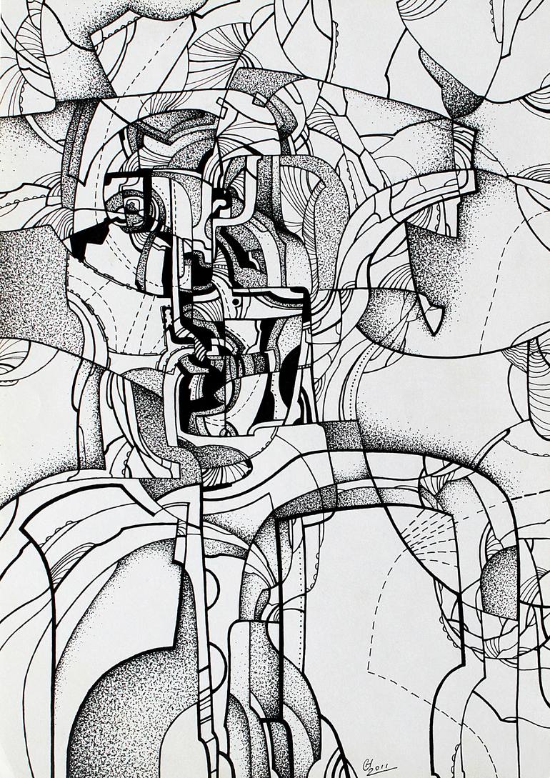 Destruction Drawing by Nikolay Starostenko | Saatchi Art