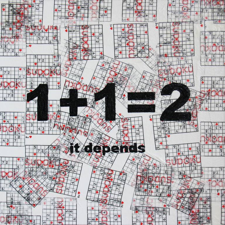 1+1=2 it depends Painting by Jo Fabbri | Saatchi Art