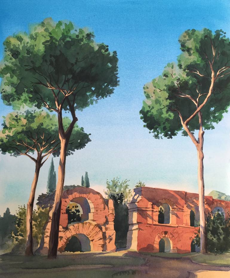 The Roman Forum Painting by Eleanor Mill | Saatchi Art