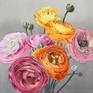 Ranunculus Painting by Eleanor Mill | Saatchi Art
