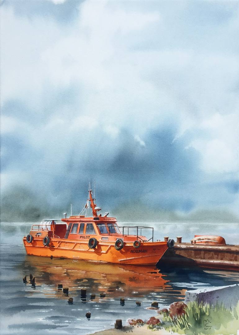 The Pilot Painting by Eleanor Mill | Saatchi Art