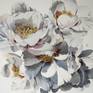 Dozens shades of White. Peony Painting by Eleanor Mill | Saatchi Art