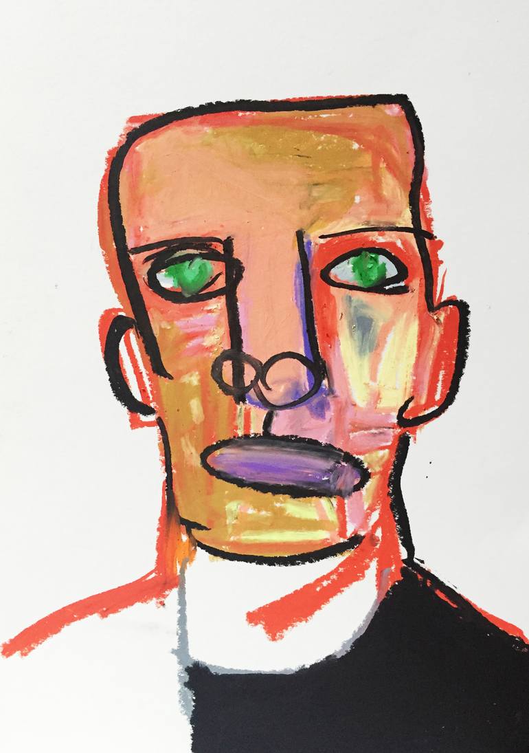 Self portrait Drawing by Byung Kil Kang | Saatchi Art