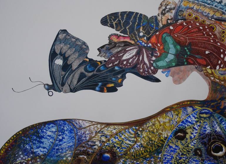 Butterfly Queen Painting by Sergey Martynov | Saatchi Art