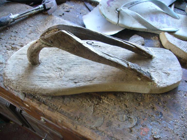 driftwood flipflop Sculpture by Matthew Longley | Saatchi Art