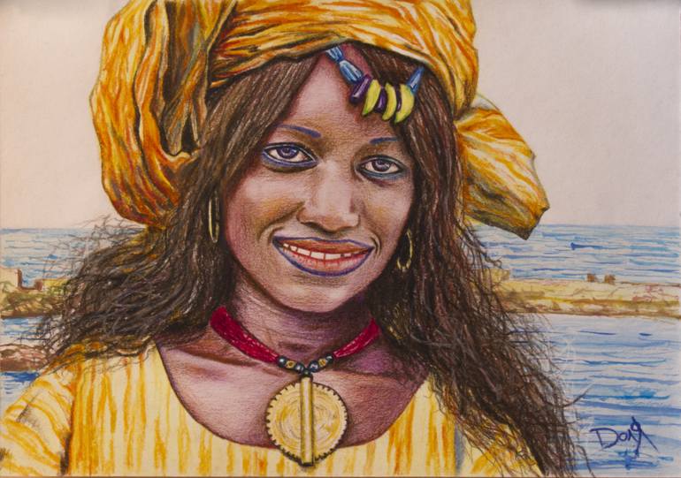 Girl from Africa Painting by Evgeny Dolya | Saatchi Art