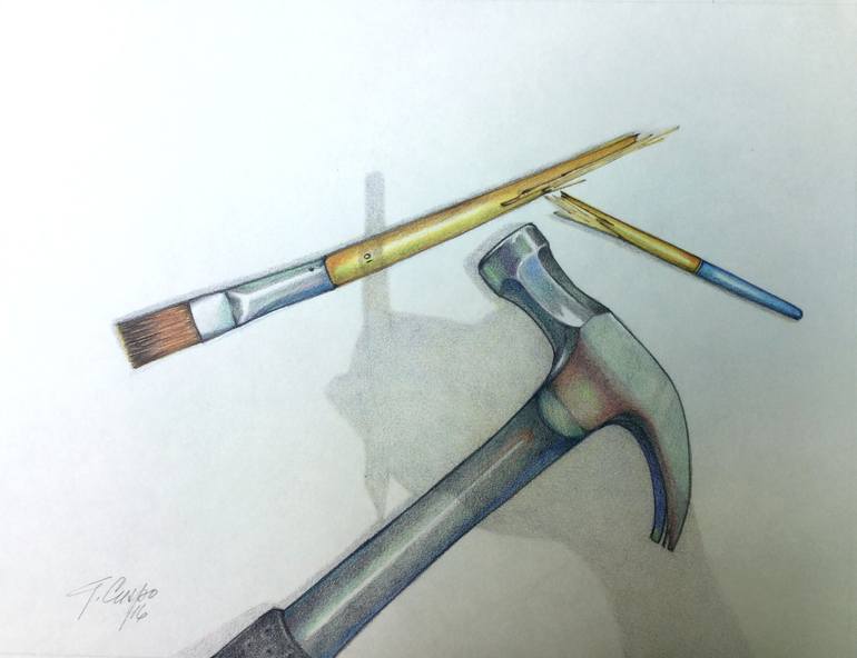 Braking Through Drawing by Alicia Crespo | Saatchi Art