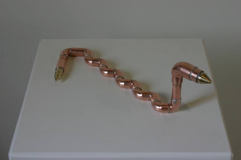 Copper Snake Sculpture by Michael Cerbone | Saatchi Art