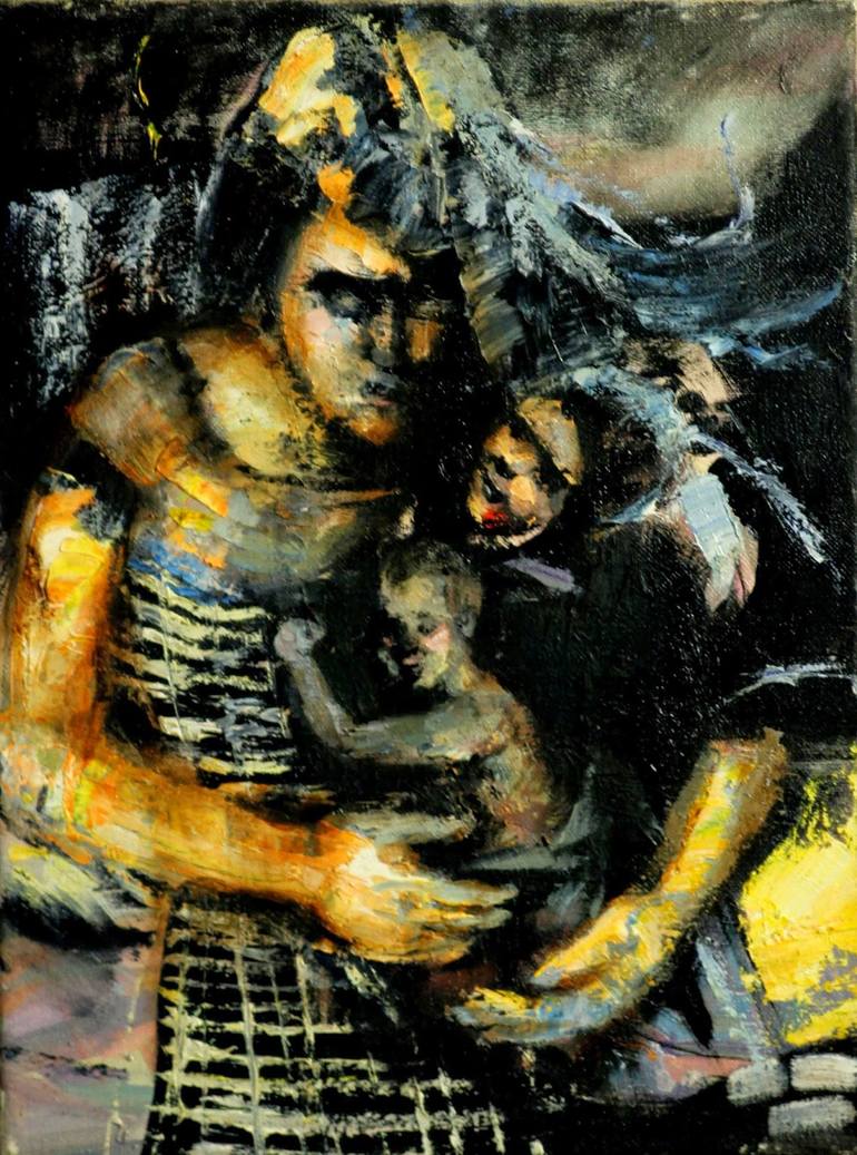 MADONNA TELLURIAN Painting by Ona Telos | Saatchi Art