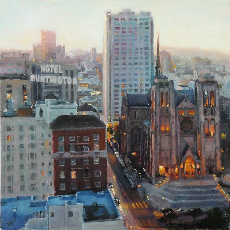 Twilight on The Huntington Painting by Cathy Boyer | Saatchi Art