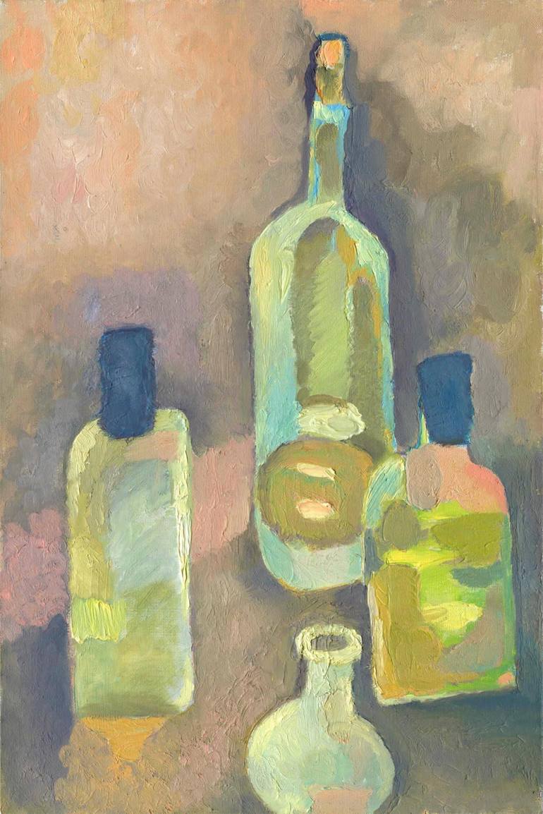 The bottles Painting by Petr Ldin | Saatchi Art