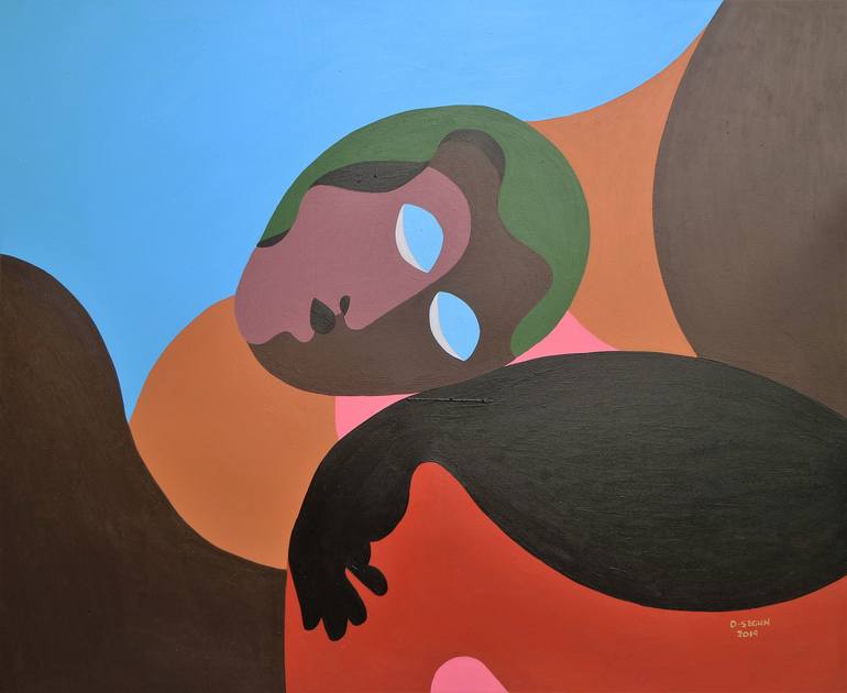 AT PEACE WITH MYSELF Painting by Deborah Segun | Saatchi Art