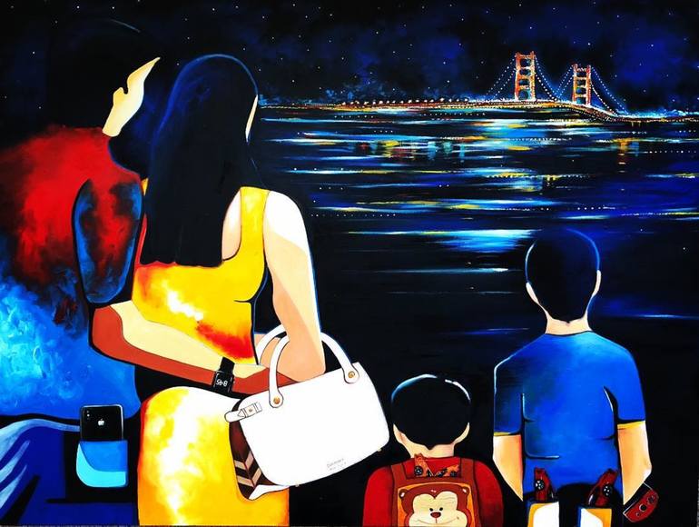 Family Night Painting by Saloni Kumar | Saatchi Art