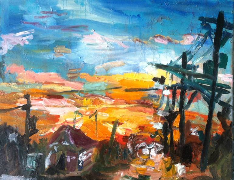 Roman Street Sunset, New Orleans Painting by Francis Zaander | Saatchi Art