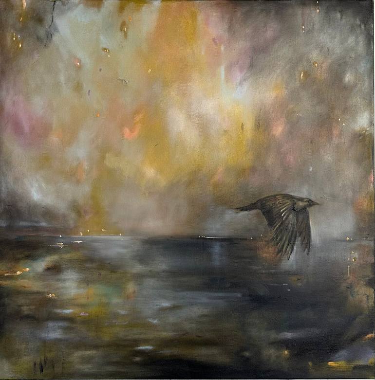 Fly Through the Dark Painting by Whitney Babin | Saatchi Art