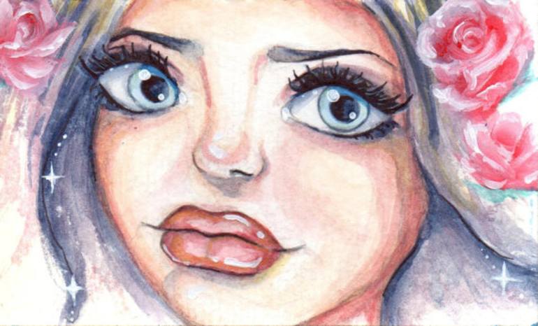 Flower Girl Painting by Rowan Elisa | Saatchi Art