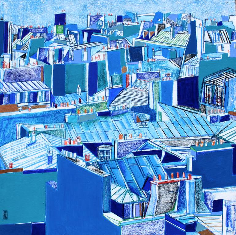 Here night and day Painting by Anicet Olivier | Saatchi Art