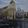 Madrid Metropolis building Painting by Jose Ramon Muro | Saatchi Art