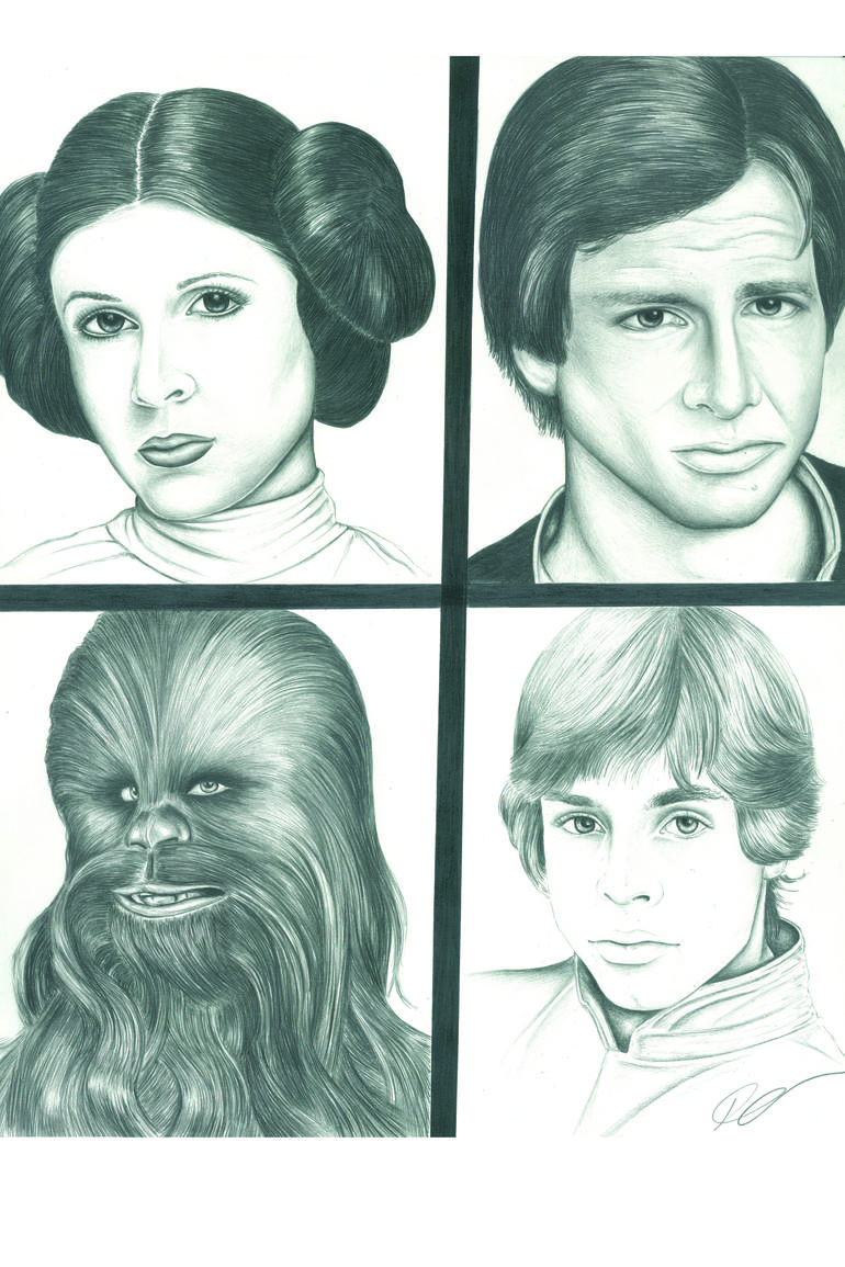 A Long Time Ago, In a Galaxy Far Away Drawing by Kevin Mischler ...