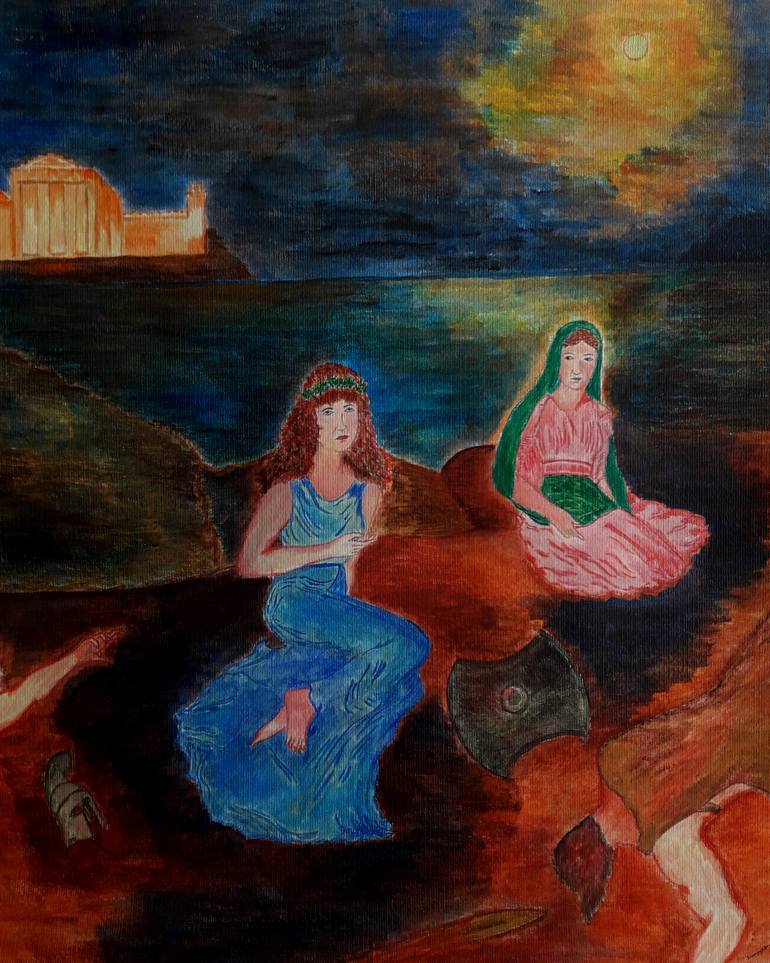 Helen's Apathy Painting by Soumyajit Dey | Saatchi Art