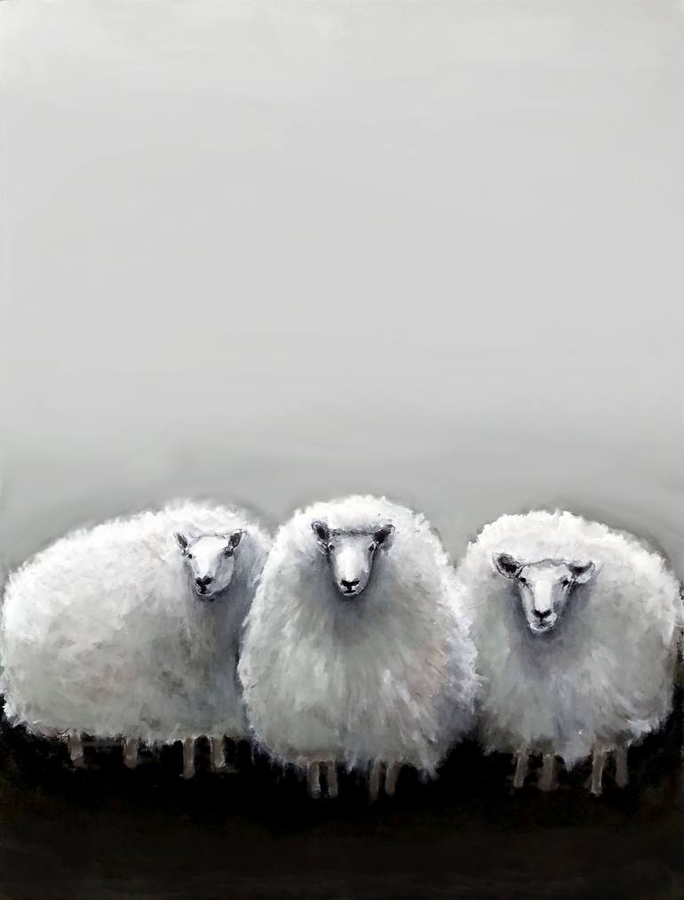 Three Ewe Painting by Jonathan Rozo | Saatchi Art