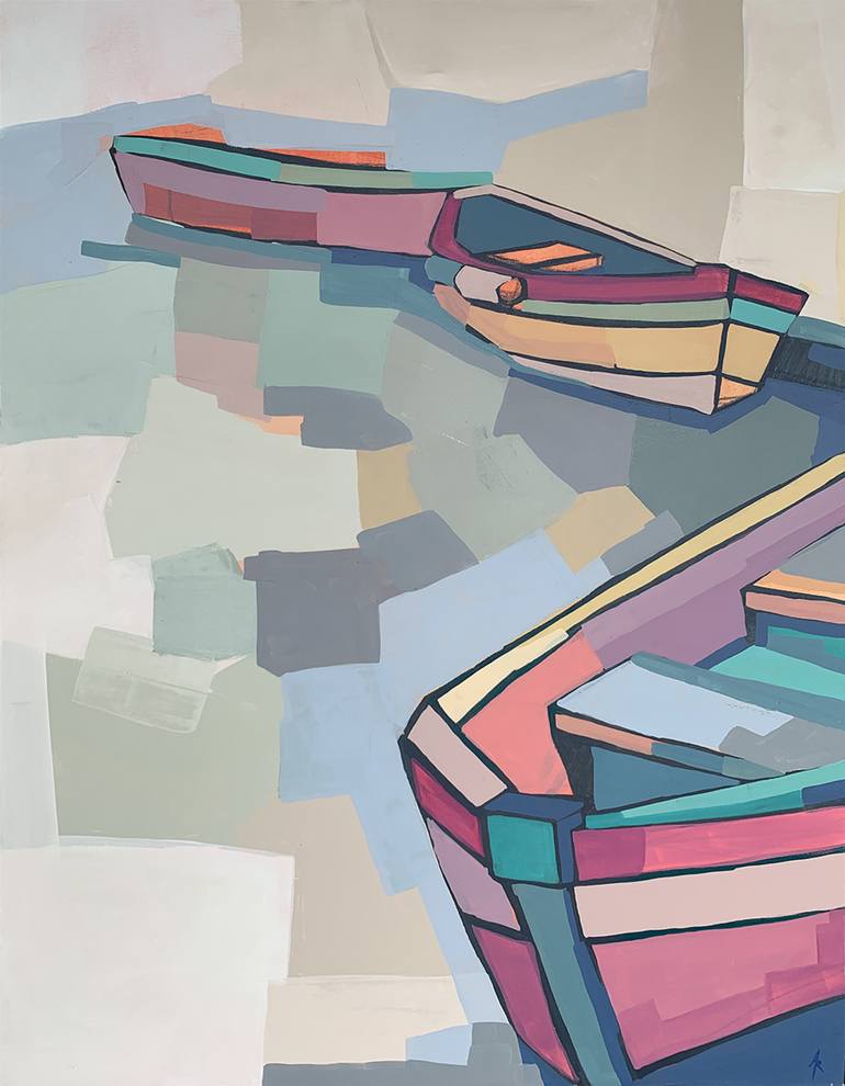 Resting At The Dock Painting by Alma Ramirez | Saatchi Art
