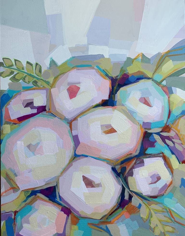 Flower Fields Painting by Alma Ramirez | Saatchi Art