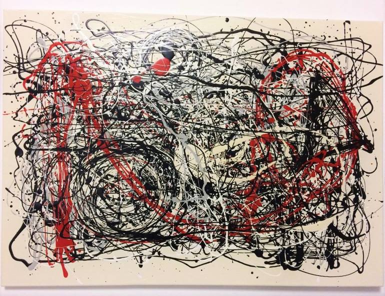 Relief (Jackson Pollock inspiration) Painting by Denise Preda | Saatchi Art