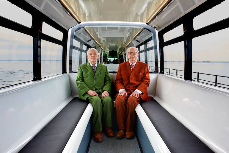 Gilbert & George Southend Train Photography by Alan Powdrill | Saatchi Art