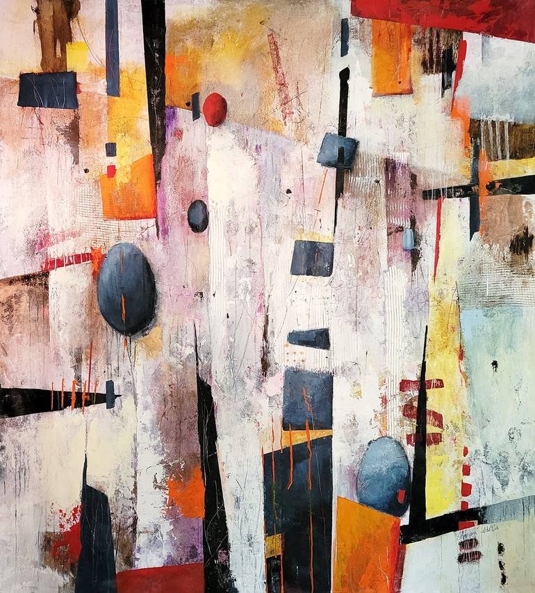 Particular Geometry Painting by Sharon Feldstein | Saatchi Art