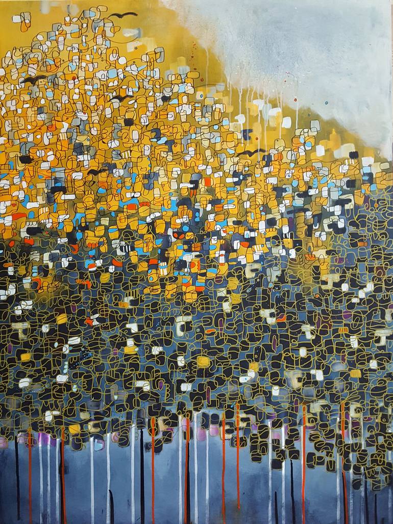 For the Birds Painting by Sharon Feldstein | Saatchi Art