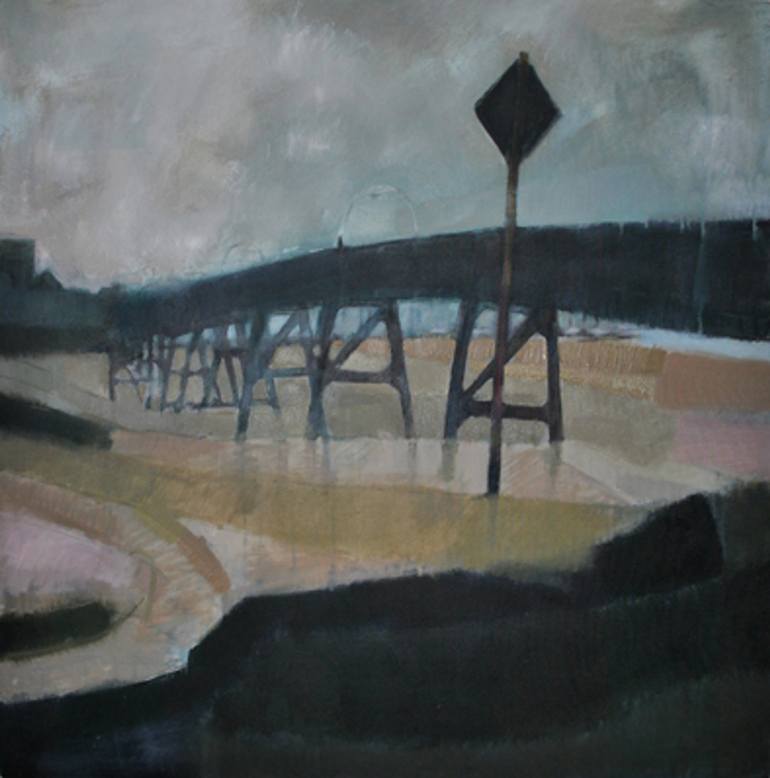 Footbridge Painting by Adam Bracey | Saatchi Art