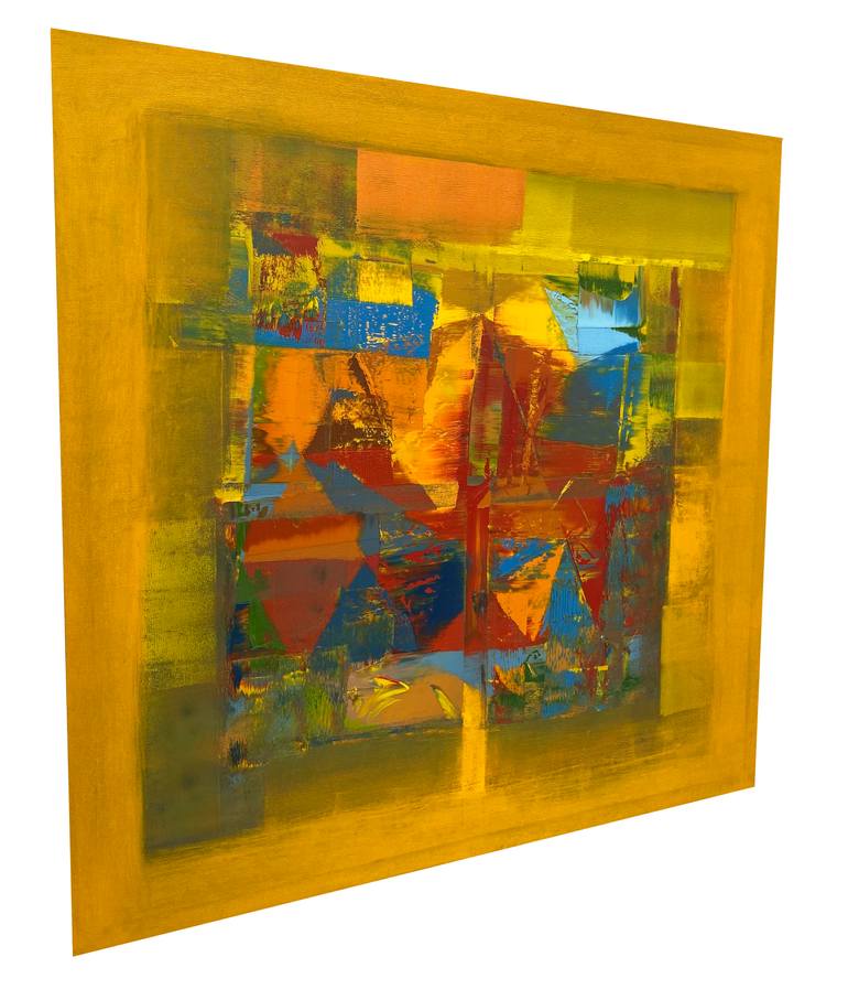 Abstract-137- Golden illumination Decomposition Painting by Nivas ...