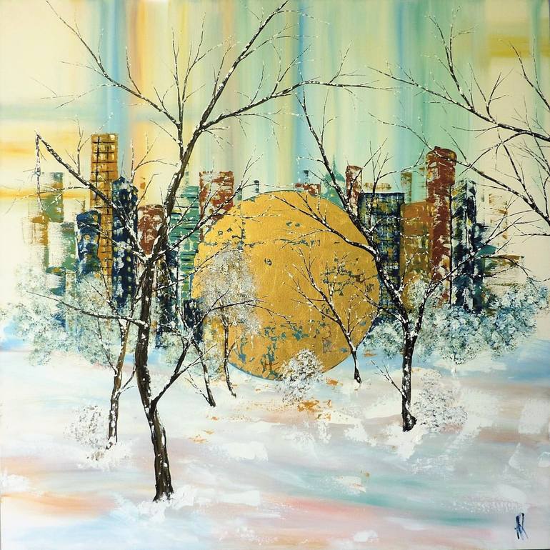 Big sun Painting by Anne Robin | Saatchi Art