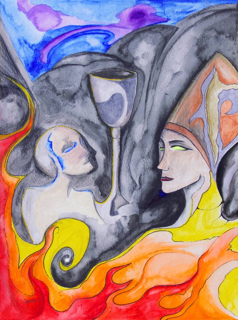 The Drama of Ritual Painting by Chris Jensen | Saatchi Art