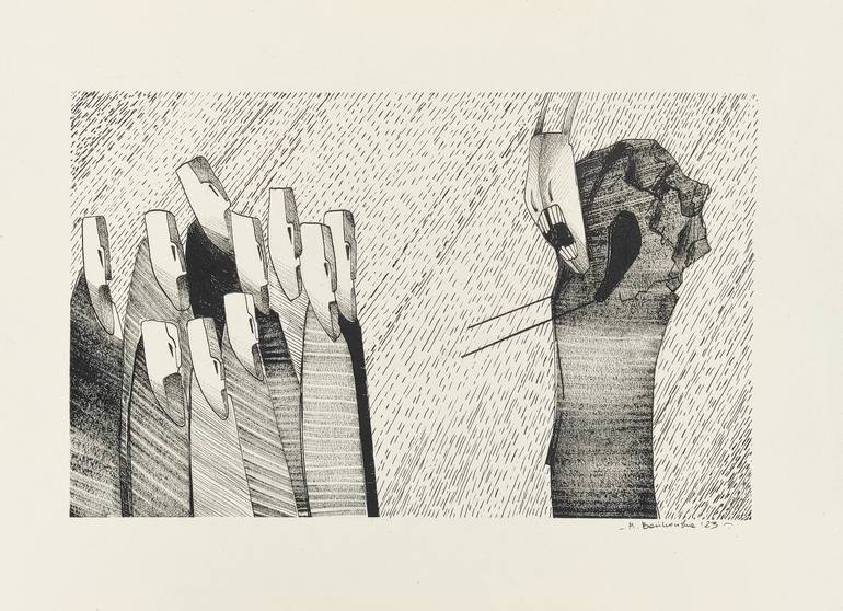 Sermon Drawing by Małgorzata Bańkowska | Saatchi Art