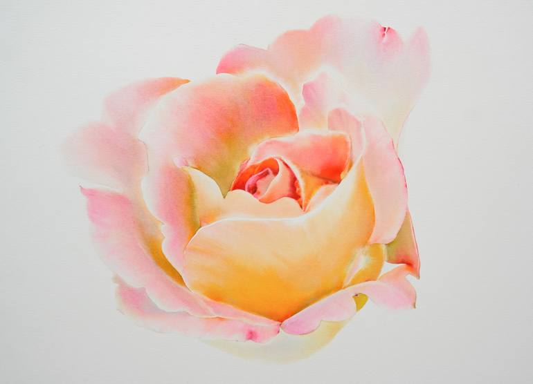 Watercolor without Drawing Rose 11032016 Painting by La Fe | Saatchi Art