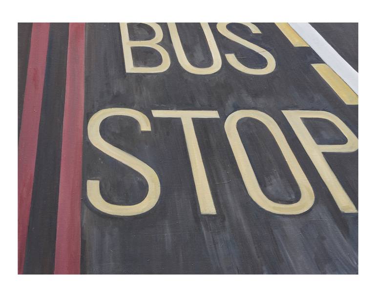 Bus Stop Painting by Benny Brazil | Saatchi Art