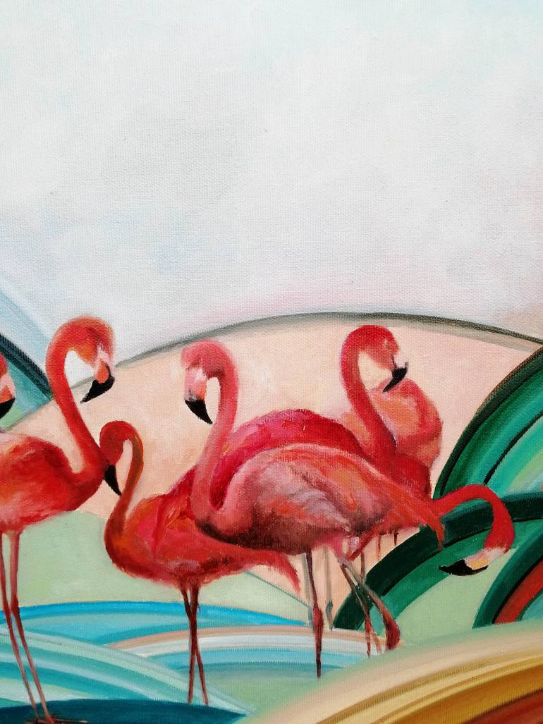 Flamingo beach from My Art for Kids Collection Painting by Radosveta ...