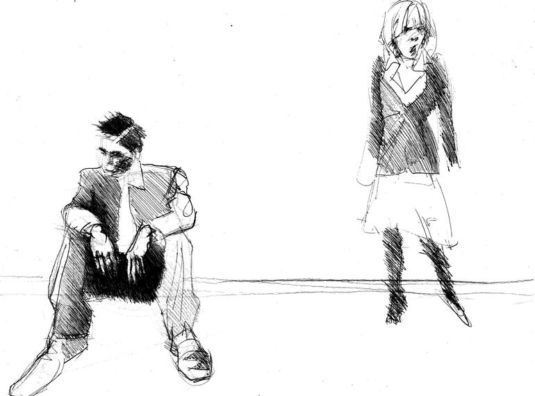 Disconnection Drawing by Alejandro Antón | Saatchi Art