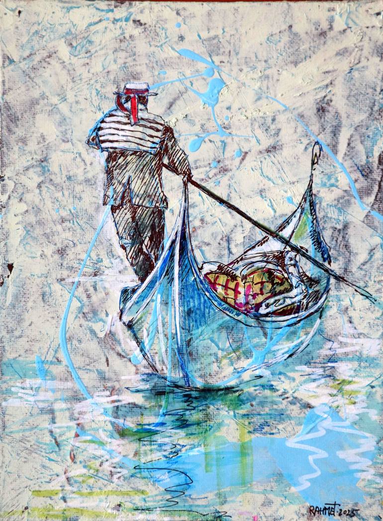 Venice,Gondolier 2 Painting by Rakhmet Redzhepov | Saatchi Art