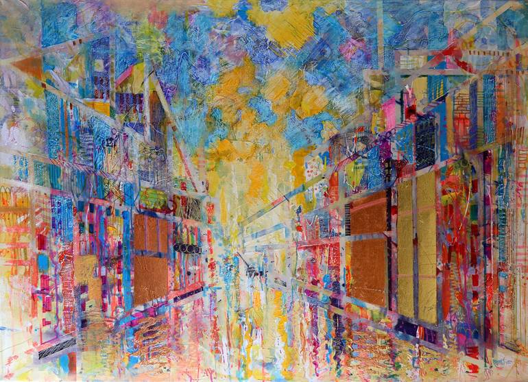 Future City. Painting by Rakhmet Redzhepov | Saatchi Art