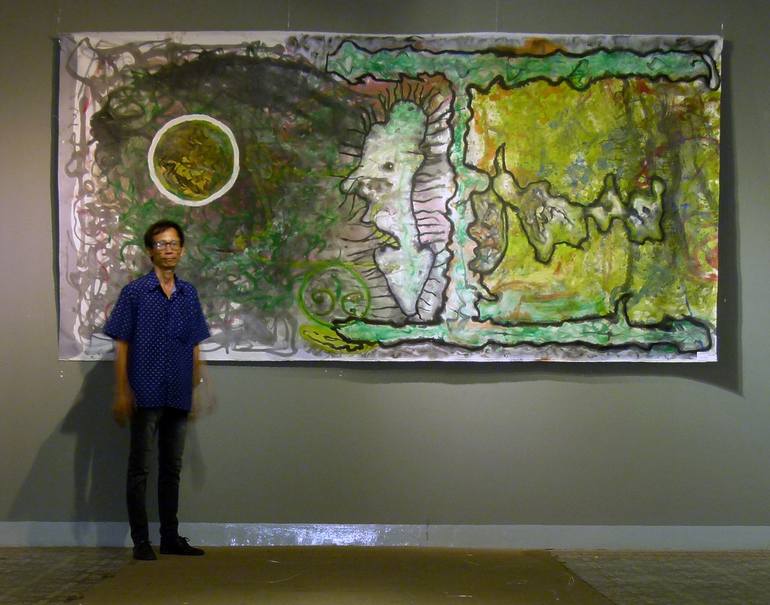 Humble Moon Painting by Tri Ha Nguyen | Saatchi Art