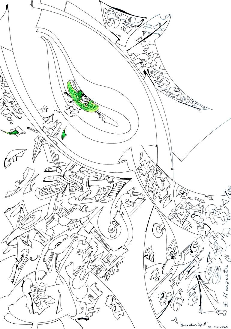 Succubus Spell Drawing by Edi Apostu | Saatchi Art