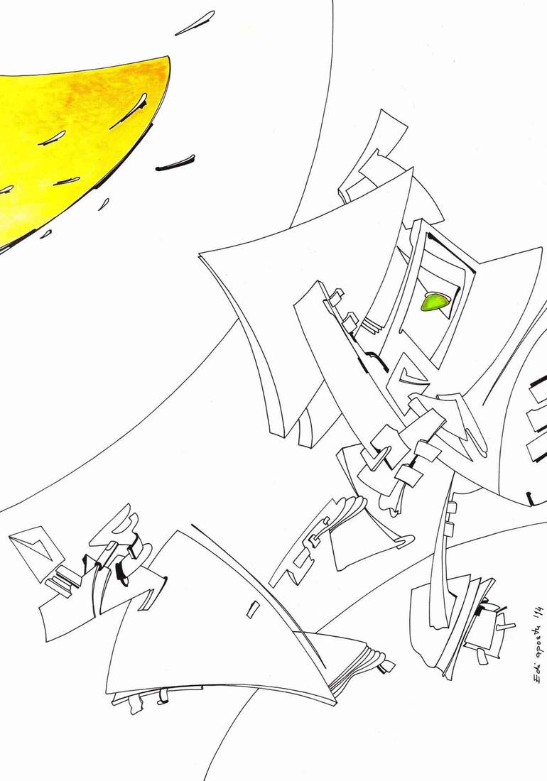 White-hot Kernel Drawing by Edi APOSTU | Saatchi Art