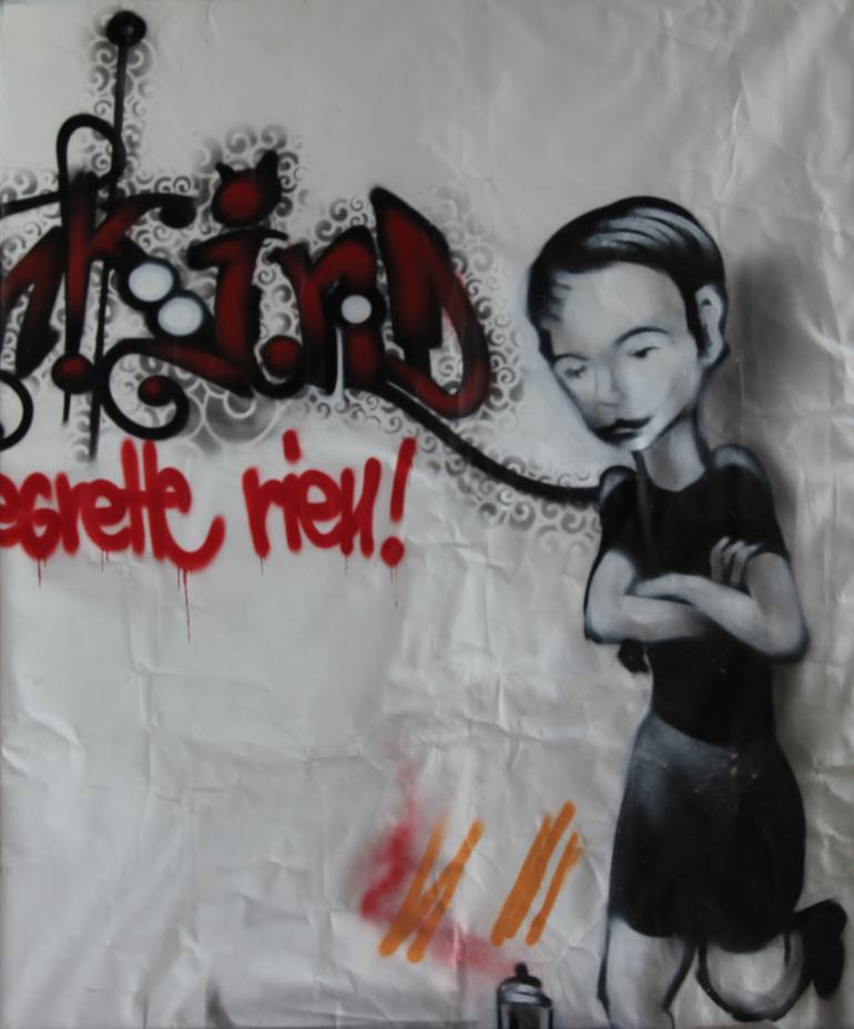 Regrette Rien Painting by Helge Steinmann Bomber | Saatchi Art