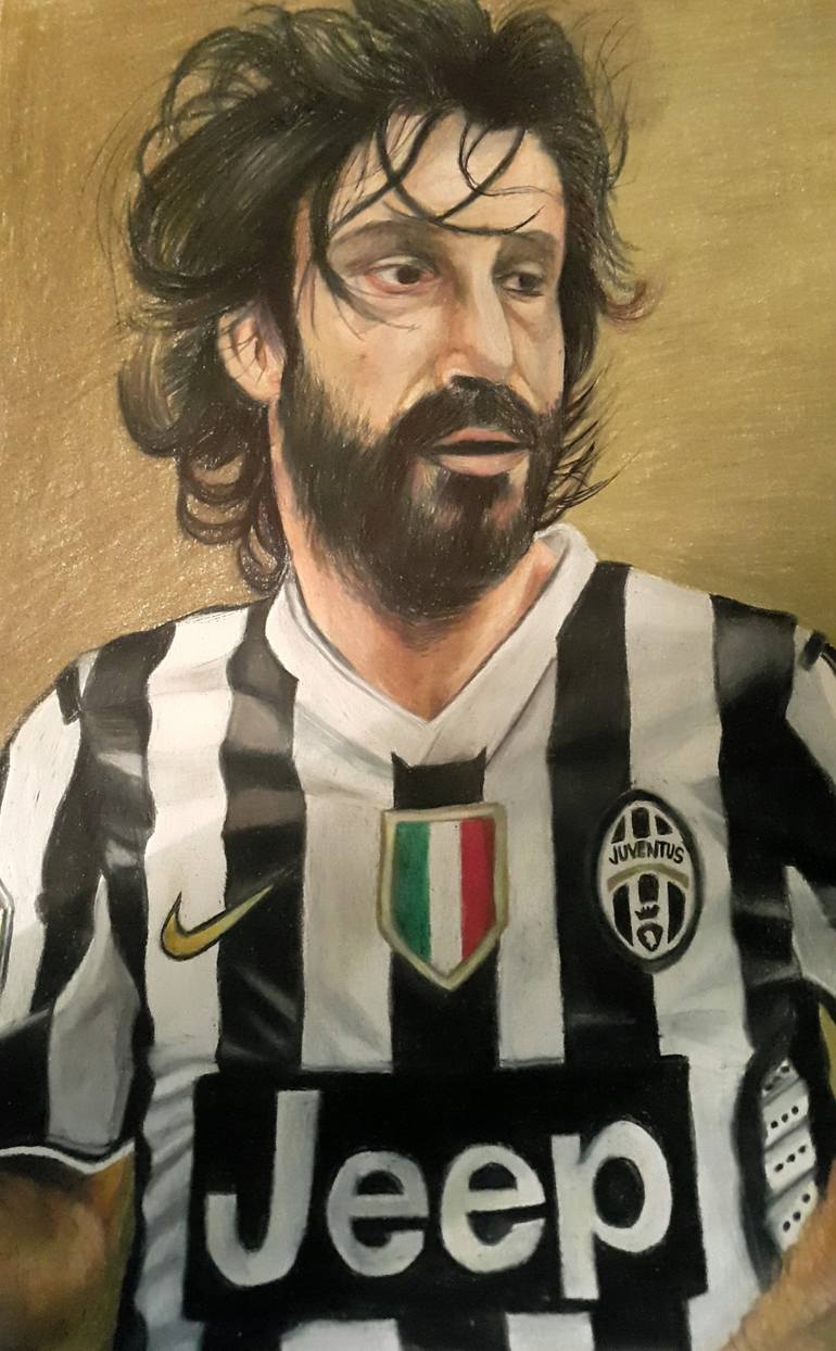 Andrea Pirlo Drawing by Niksa Pelaic | Saatchi Art