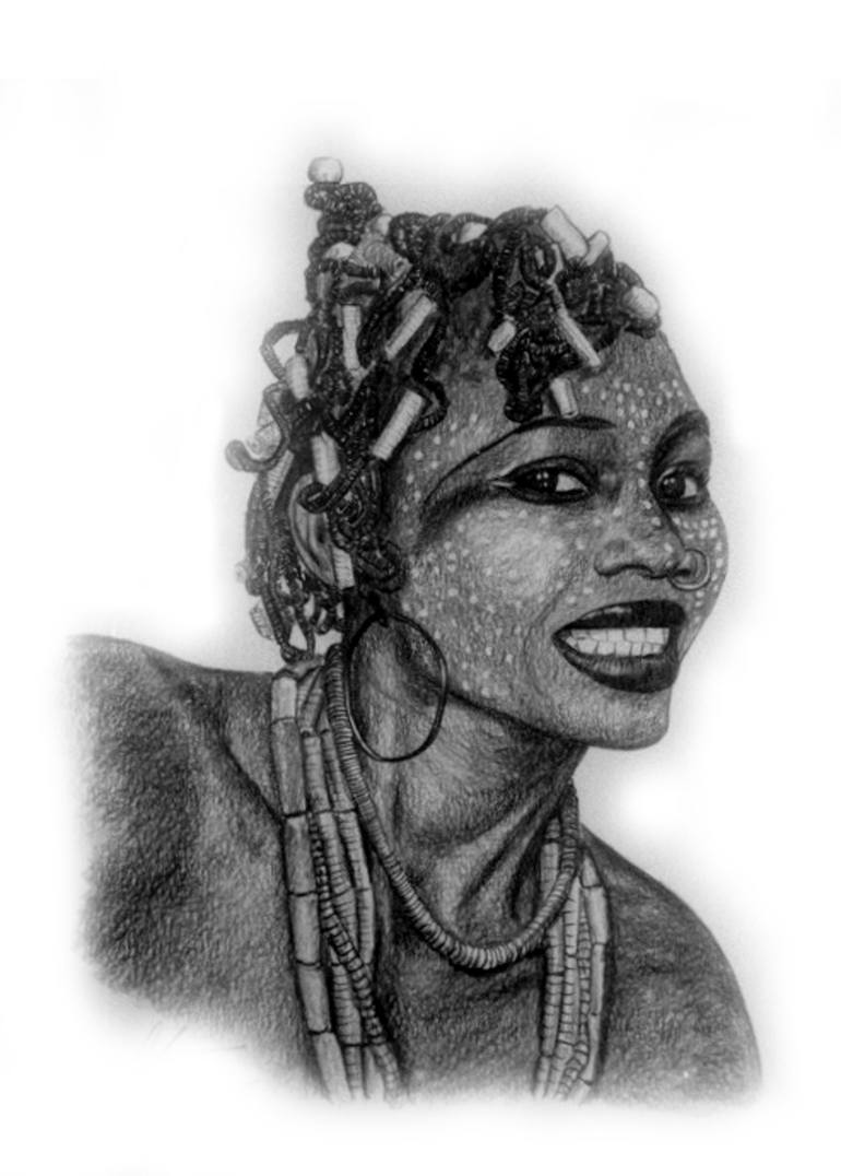 African Singer Drawing by Ron Whitacre | Saatchi Art