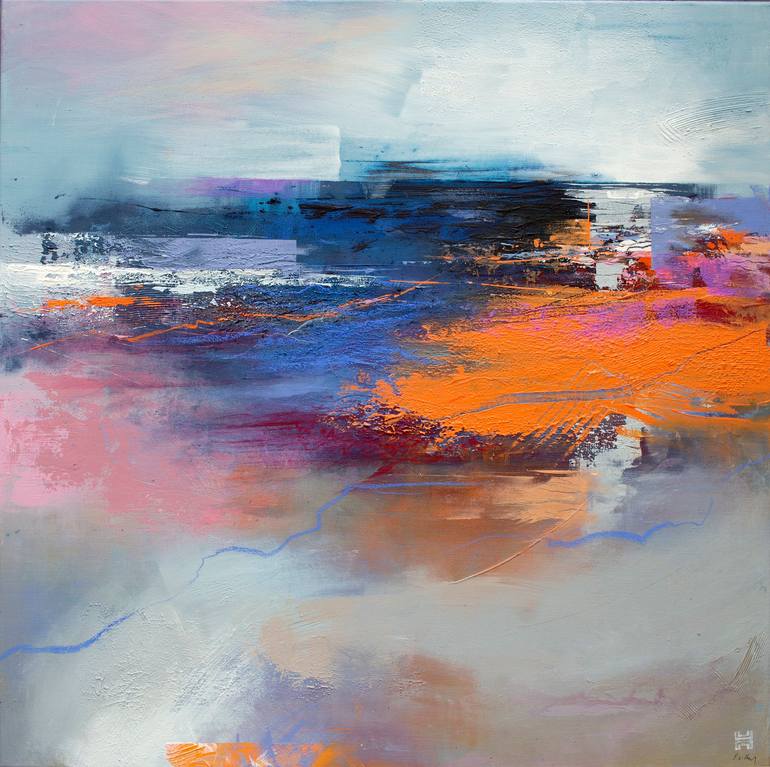 Indigo Blaze Painting by Paul Hillary | Saatchi Art